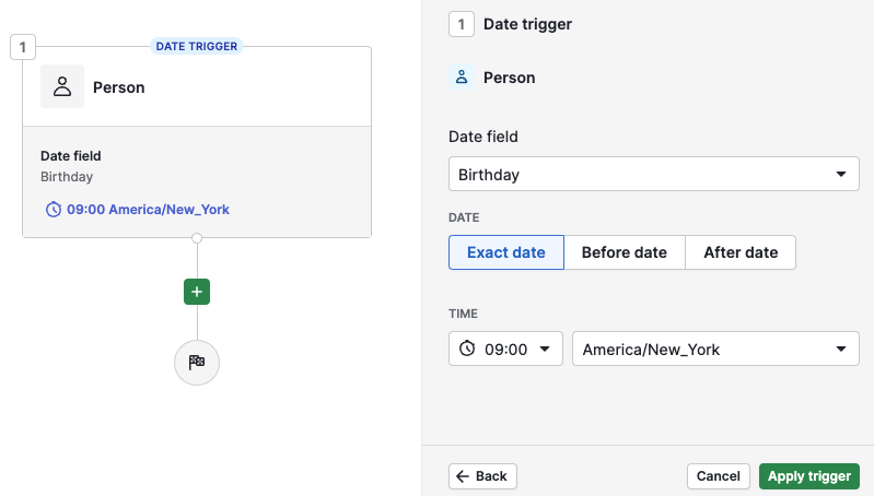 Automations: date triggers - Knowledge Base | Pipedrive